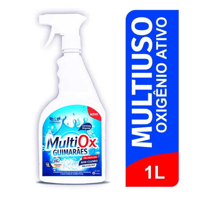 Multiuso Sem Cloro Multiox 1 Litro Spray Borrifador com oxigênio ativo ...