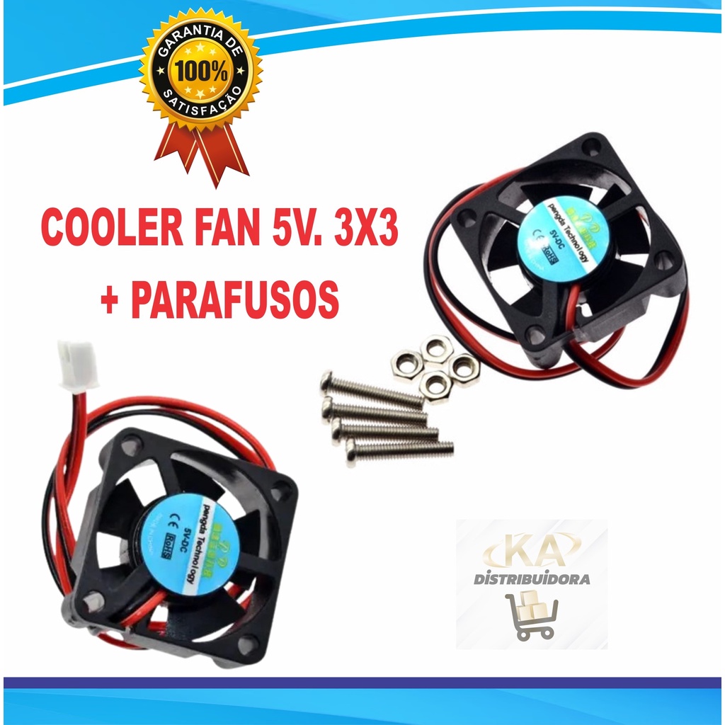Cooler Fan 5v Dc Mini Ventoinha 3x3 Raspberry Games Pi Pi3 B | Shopee ...