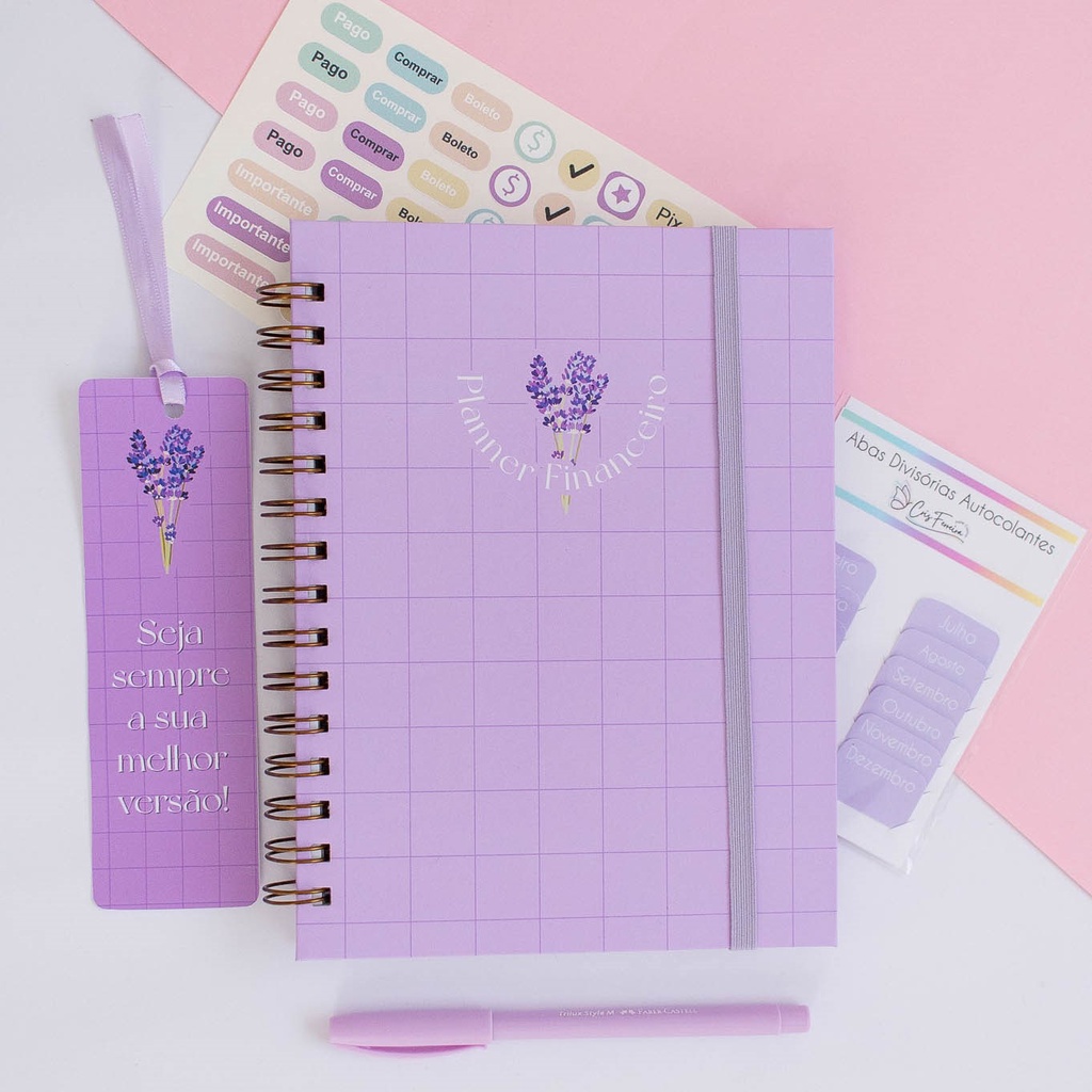 Planner Financeiro Grid Lilas | Shopee Brasil