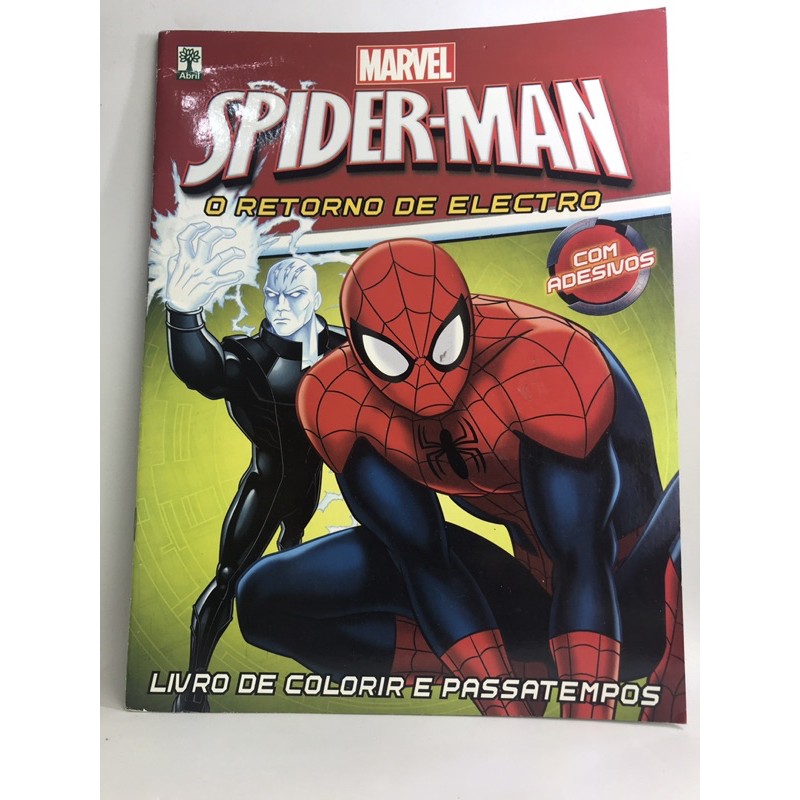Livro Infantil de Colorir e passatempos do Spider-man com adesivos ...