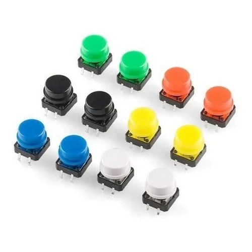 Kit Botões Push Button Botão 12x12x7.3mm Chaves Táctil para Arduino ...