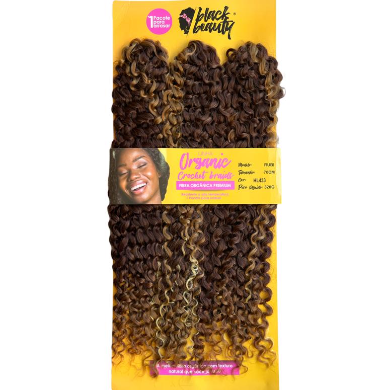 Cabelo Orgânico Crochet Braids Rubi 70cm 320g Black Beauty | Shopee Brasil