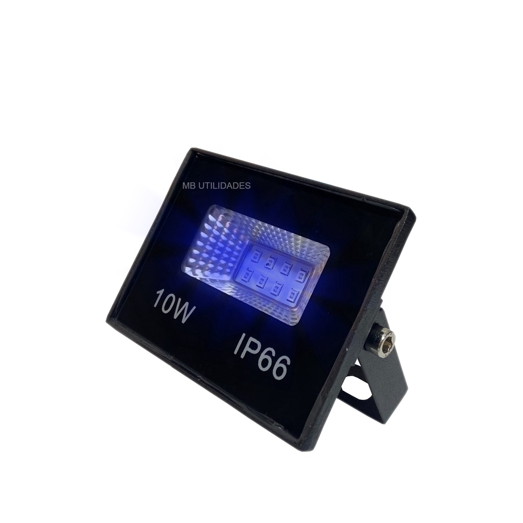 Refletor Azul 10w LED SMD Bivolt Area Externa Aprova D' Agua Para ...