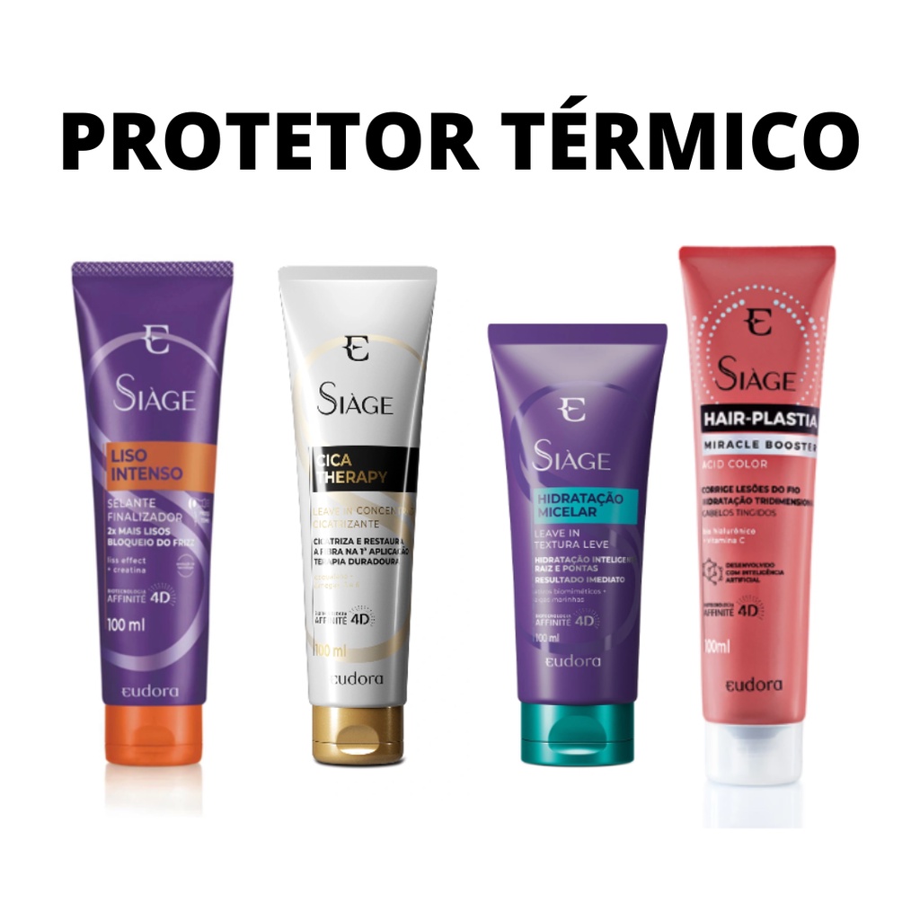 Protetor Térmico Siàge Eudora - Creme de pentear - Leaving | Shopee Brasil