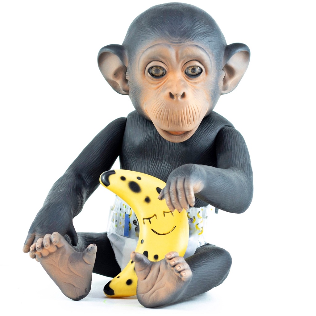 Macaco Little Caco Boneco De Vinil Macio Chimpanze Bebe Omg Kids ...