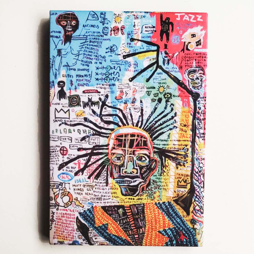 Quadro Tela Acetinada Art moderna Inspirado em Jean-MIchel Basquiat | Shopee Brasil