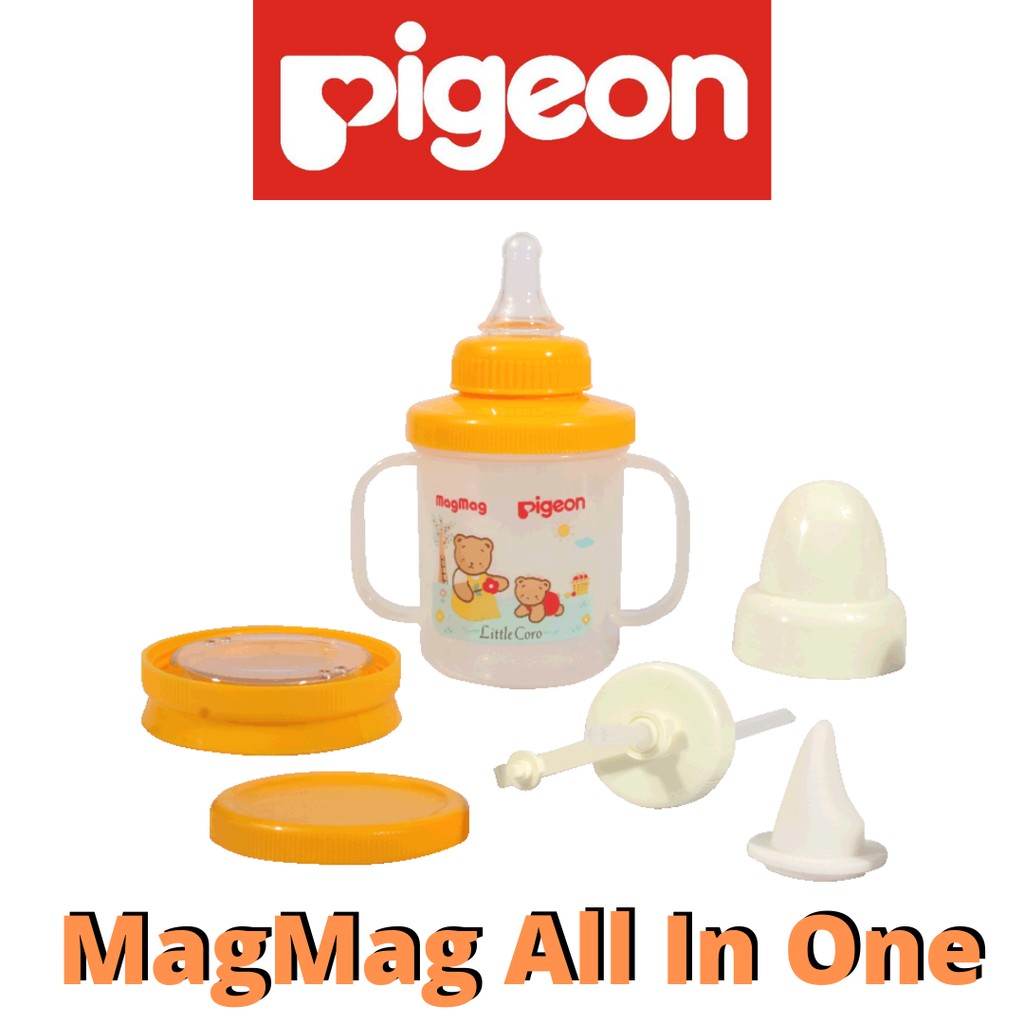 Biberão Pombinho MagMag Tudo Em Um Mag Passo 1 2 3 Bebê De Vidro ...