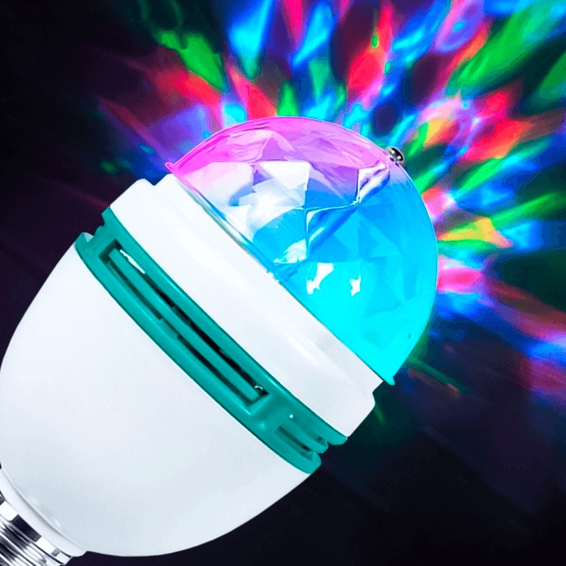 Lampada Festa Led Giratoria Colorida Balada Colorida Rgb Dj | Shopee Brasil