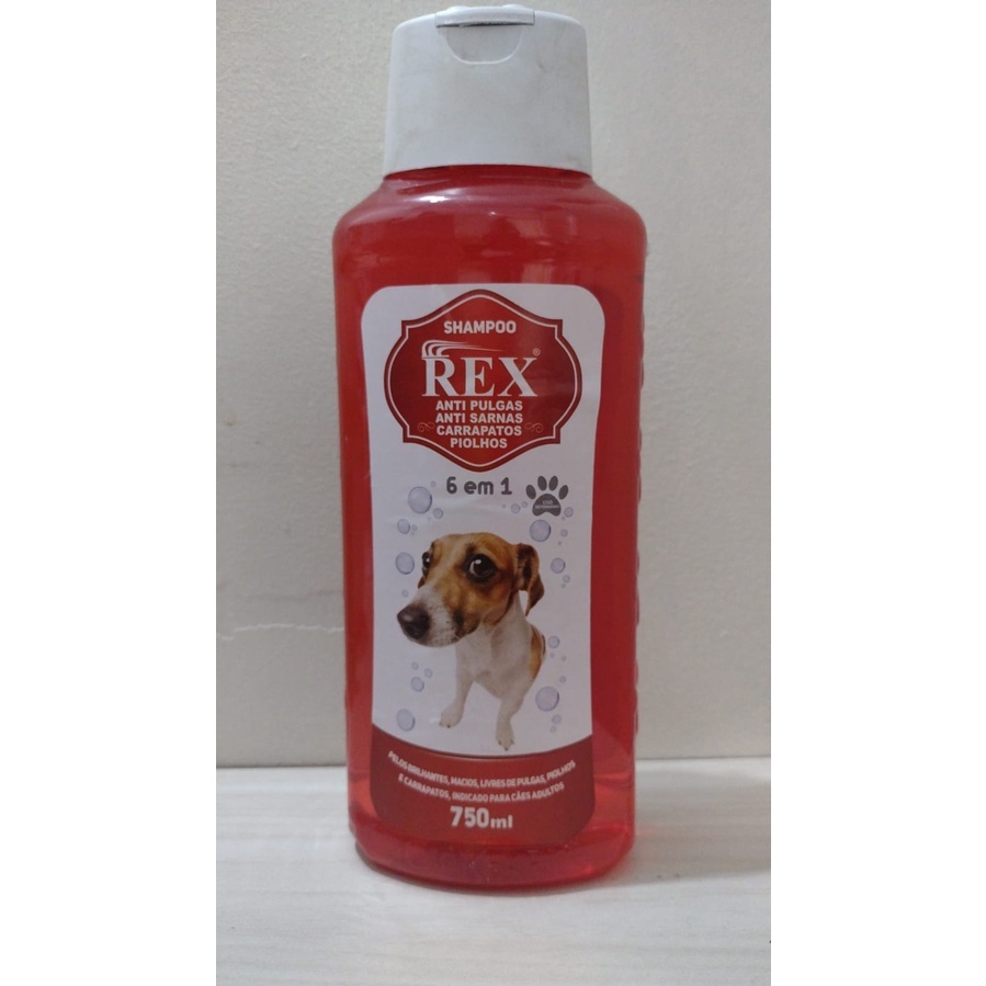 Shampoo Rex Anti Pulgas, Sarna E Carrapatos - 750ml | Shopee Brasil