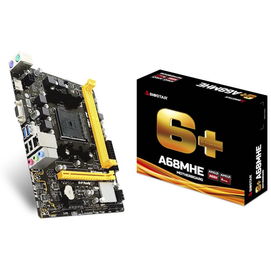 PLACA MAE FM2 MICRO ATX A68MHE DDR3 VGA/HDMI USB 3.0 BIOSTAR BOX | Shopee Brasil