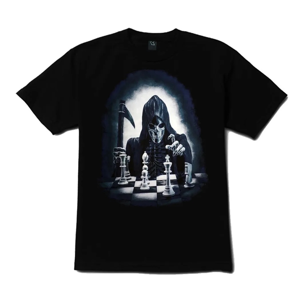 Camiseta Caveira - Death Playing Chess Masculina | Shopee Brasil