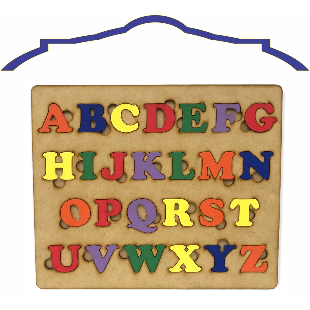 Jogo Educativo Infantil Alfabeto Abc Brinquedos Criança MDF Pintado ...
