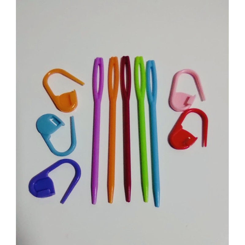 kit com agulhas de tapeçaria ou agulha e 5 marcadores, olho grande ...