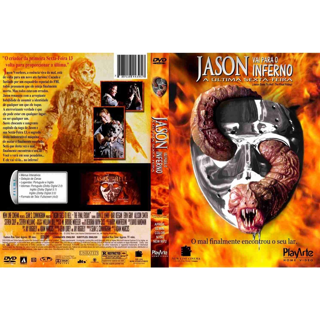 Jason Vai Para O Inferno - A Ultima Sexta Feira 13 (1993) | Shopee Brasil