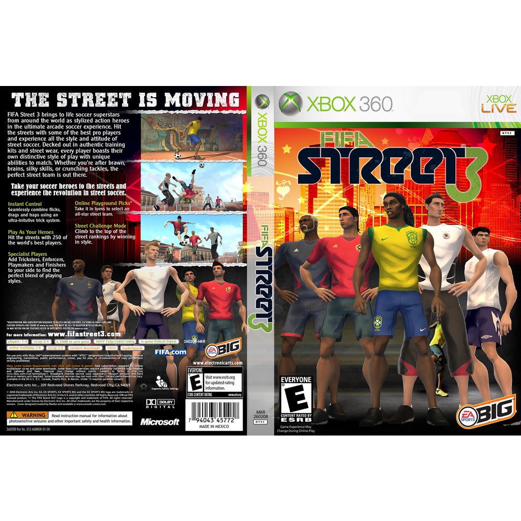 Fifa street 3 P/ XBOX360 (LTU/LT/JTAG/RGH) | Shopee Brasil