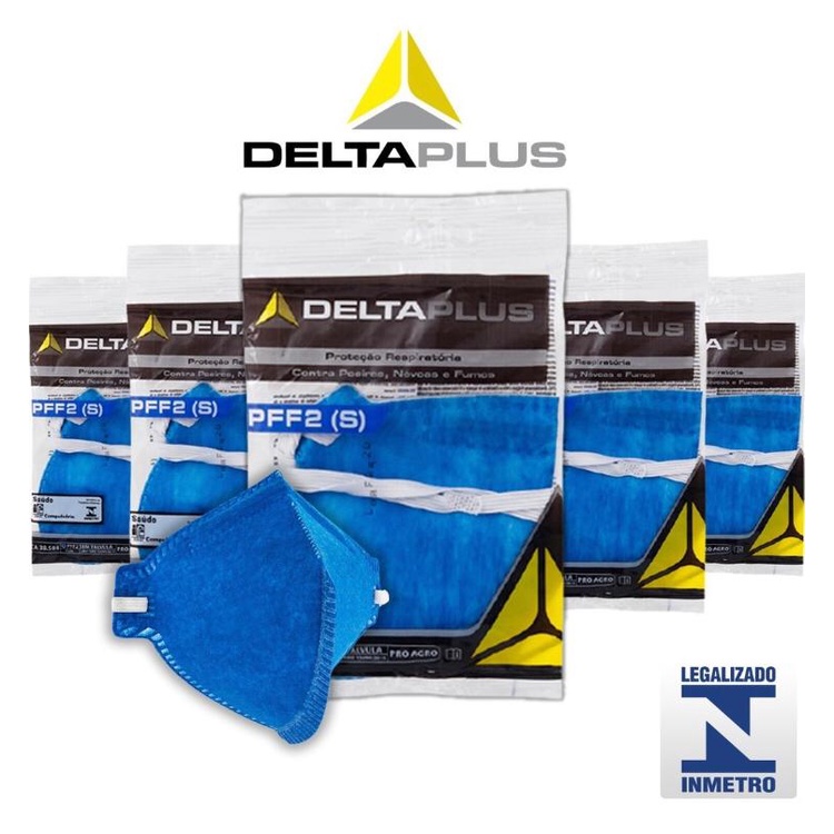 Kit C/20 Mascaras Respiratória Pff2 N95 S/ Valvula Deltaplus | Shopee Brasil