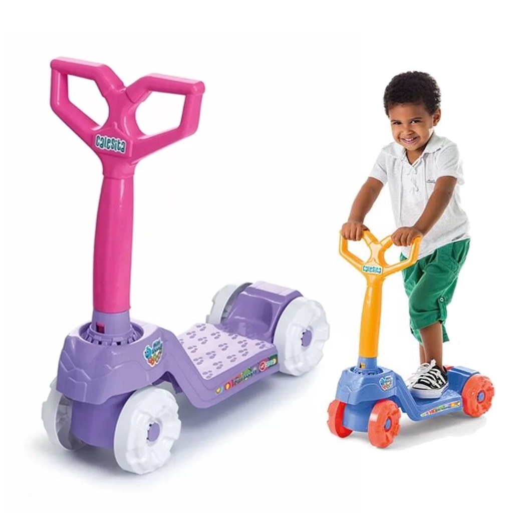Patinete Mini Scooty 4 Rodas Infantil Menino Menina Calesita | Shopee ...