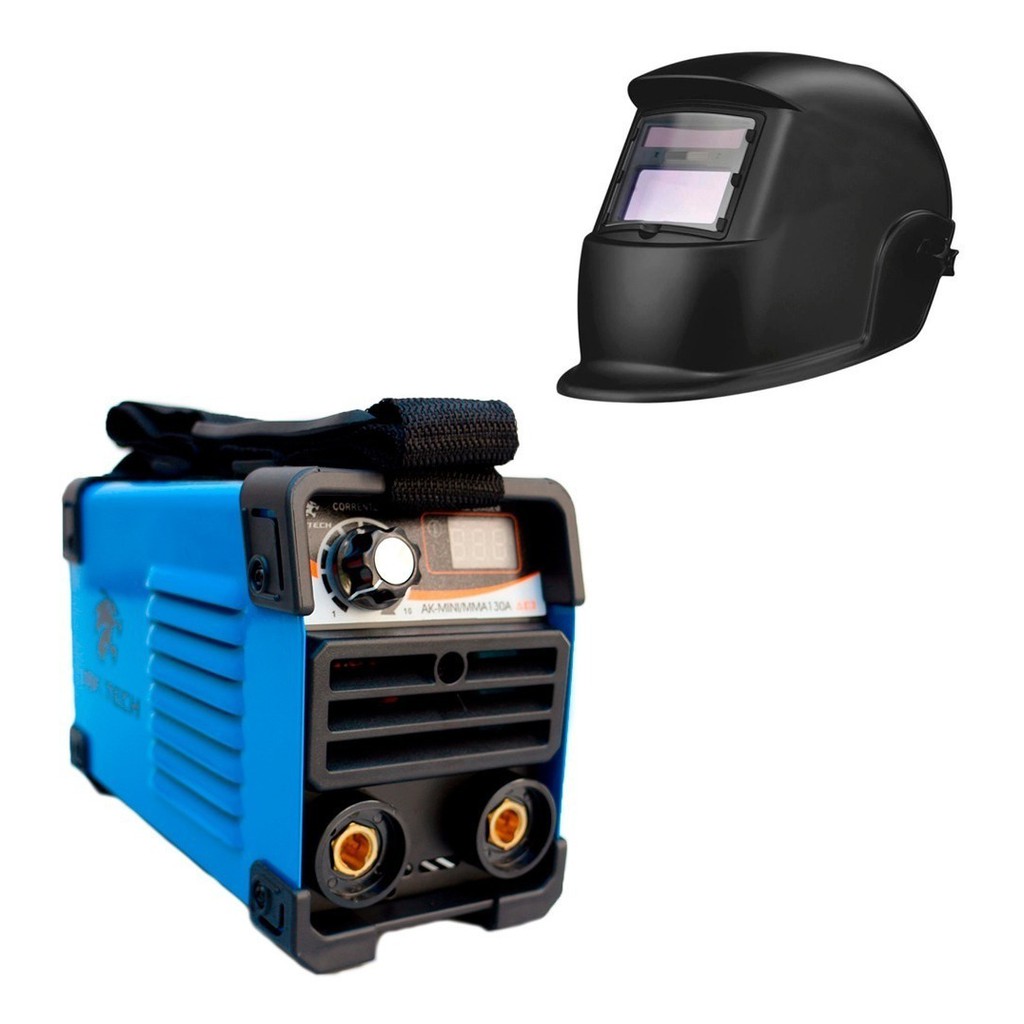 Mini Inversora De Solda 130a Ak130 Usk + Mascara Automática 220v 2 Anos ...
