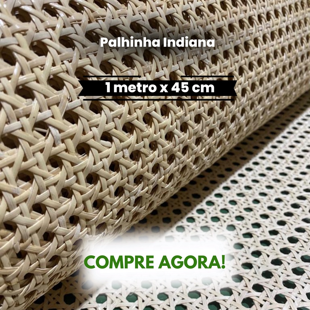 Palhinha Indiana Natural Palha Da Índia Sextavada 1 m x 45 cm | Shopee ...