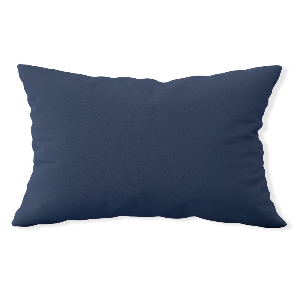 Almofada Baguete Own Azul Escuro Lisa - 45x32 cm | Shopee Brasil