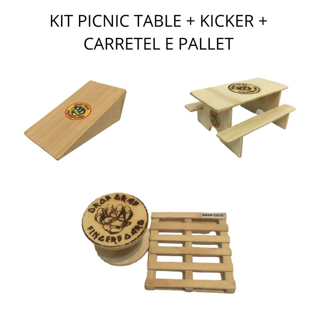 Obstáculos Skate - Picnic Table, Kicker, Carretel E Pallet | Shopee Brasil