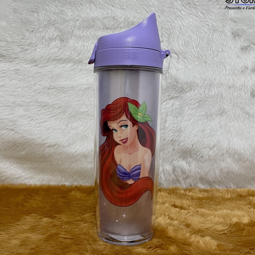Garrafa Squeeze 600ml - Princesas - Pequena Sereia - Ariel | Shopee Brasil