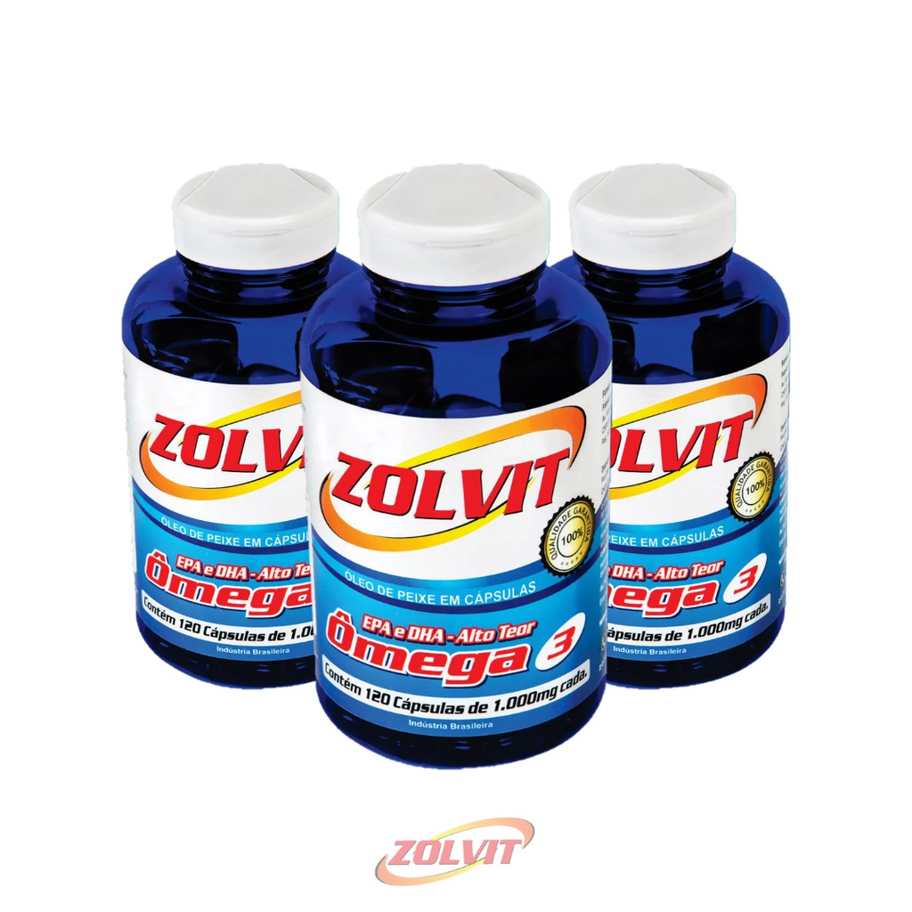Ômega 3 Zolvit 1000mg com 360 Cápsulas | Shopee Brasil