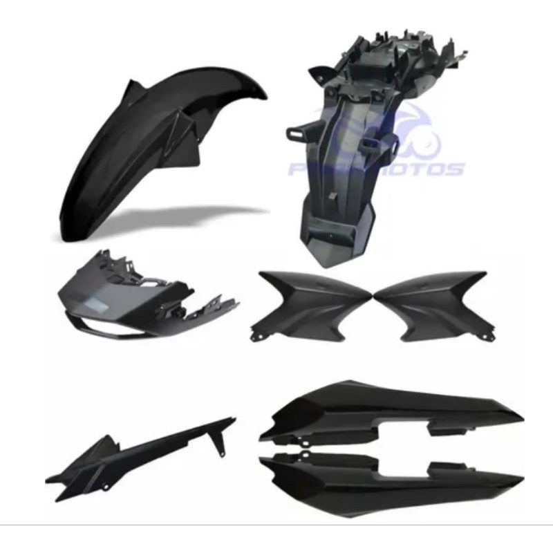 Kit Carenagem Aba Rabeta Porta Paralama Factor 150 Paramotos | Shopee Brasil