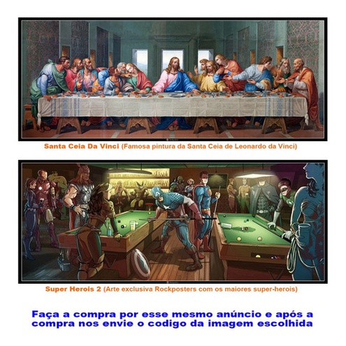 Placa Decorativa Poster Imagem Exclusivas Santa Ceia 60x25cm | Shopee ...