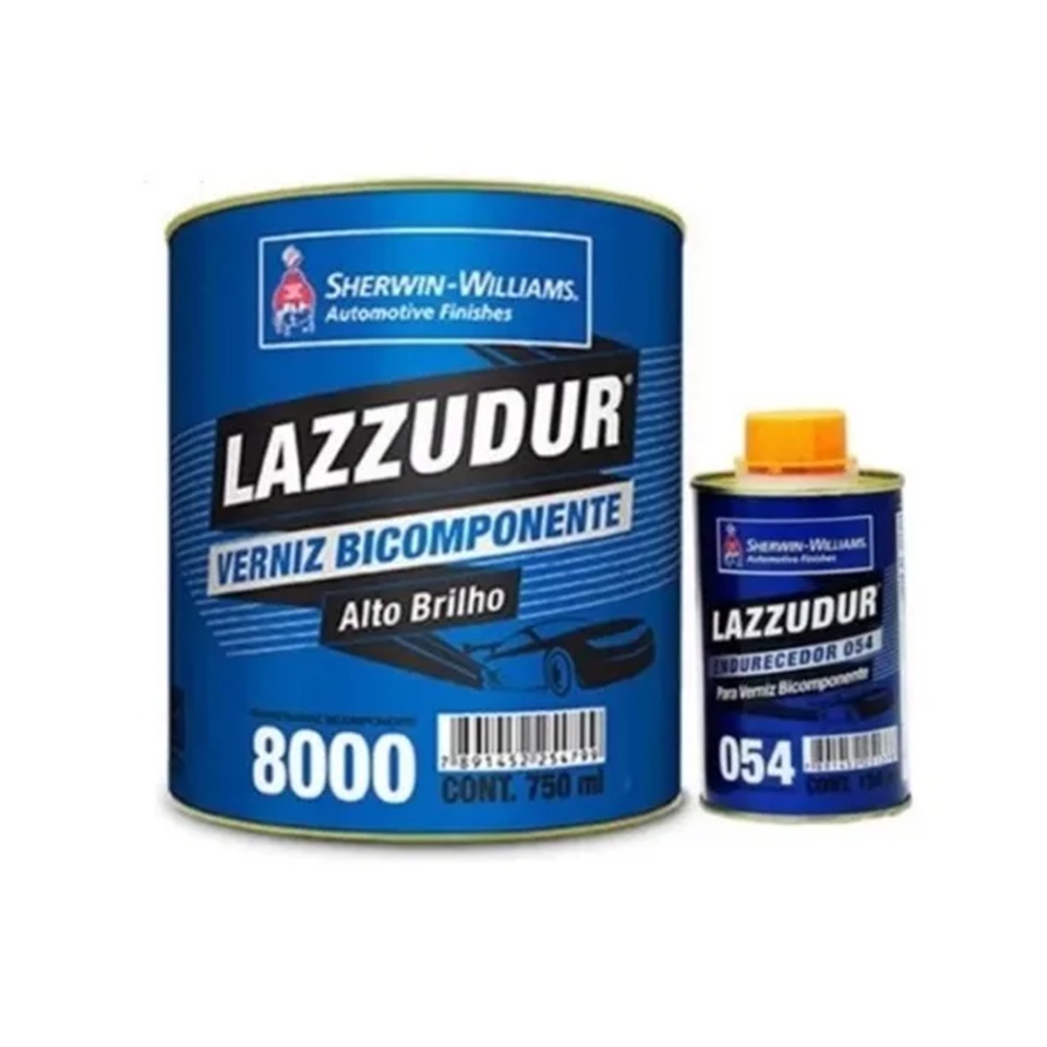 Verniz 8000 Alto Brilh Bicomponente Lazzuril 900ml | Shopee Brasil