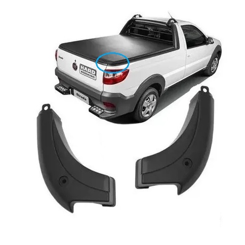 Moldura acabamento lateral canto Caçamba Fiat Strada 2014 2015 2016 ...