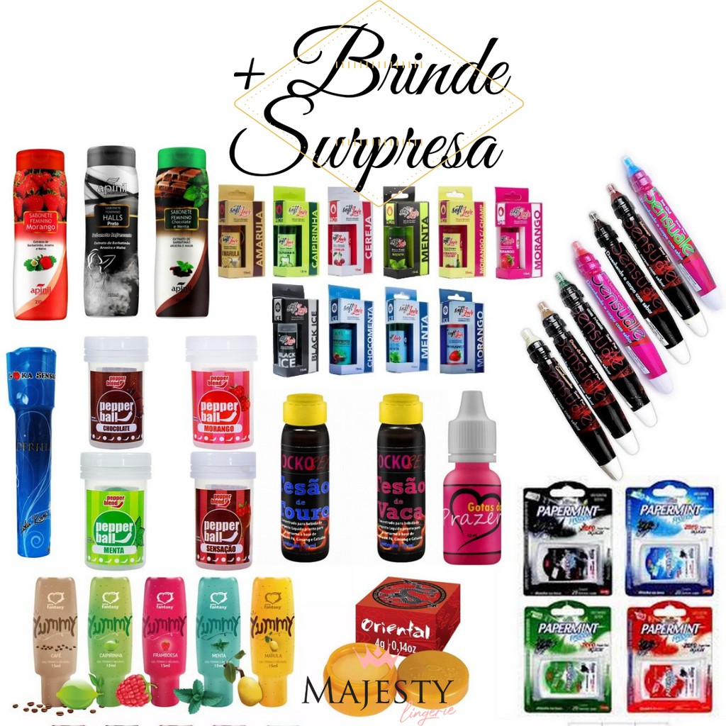 Kit 10 itens Sexyshop (Produtos Eróticos lote com 10 unidades p/ revenda ou uso pessoal ...