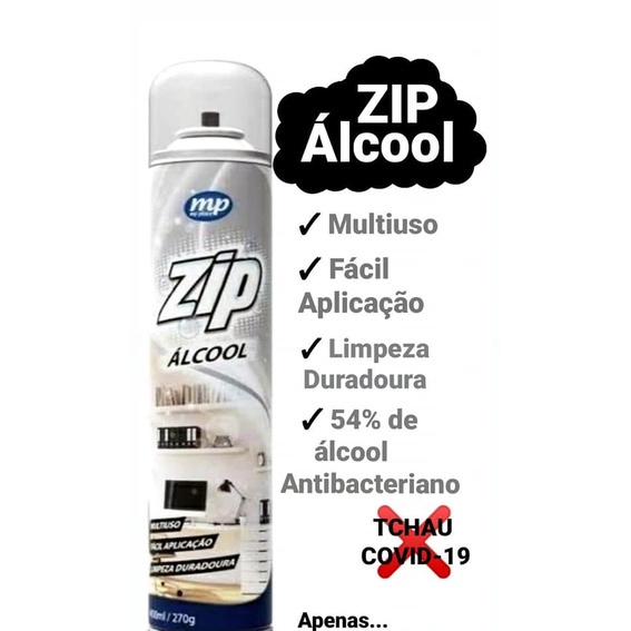 Álcool Spray Zip My Place Multiuso 400ml - Ler a Descrição | Shopee Brasil