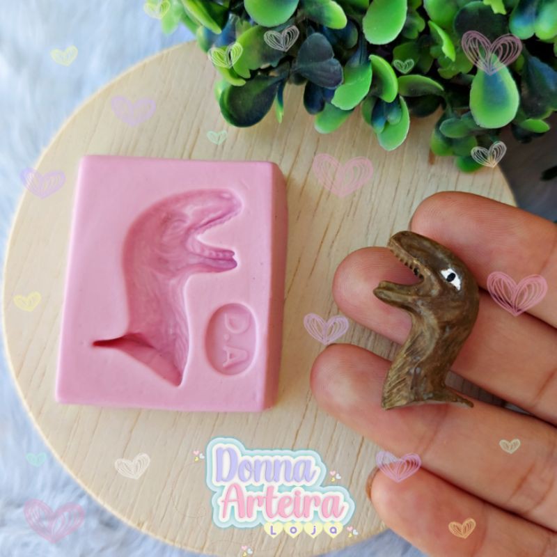 Molde de Silicone Dinossauro 02 - cód 089 | Shopee Brasil