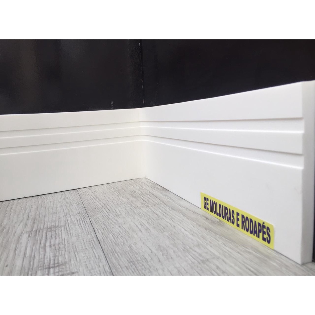 Rodapé EVA Autocolante e Flexível 5 METROS *Boracéia 12cm de largura X ...