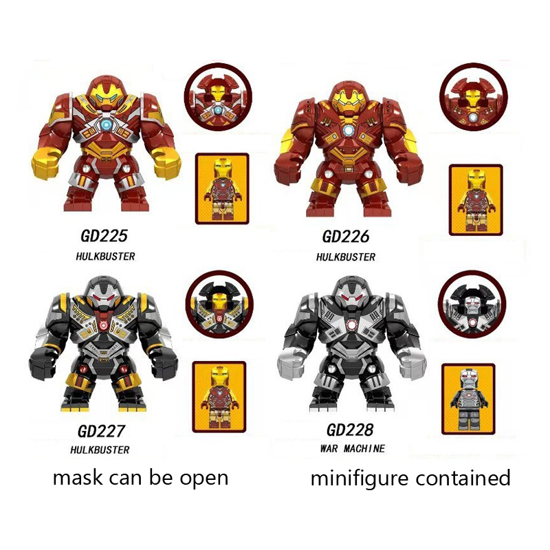 Hulkbuster De Tamanho Grande Com Minifigure War Machine Kids Building ...