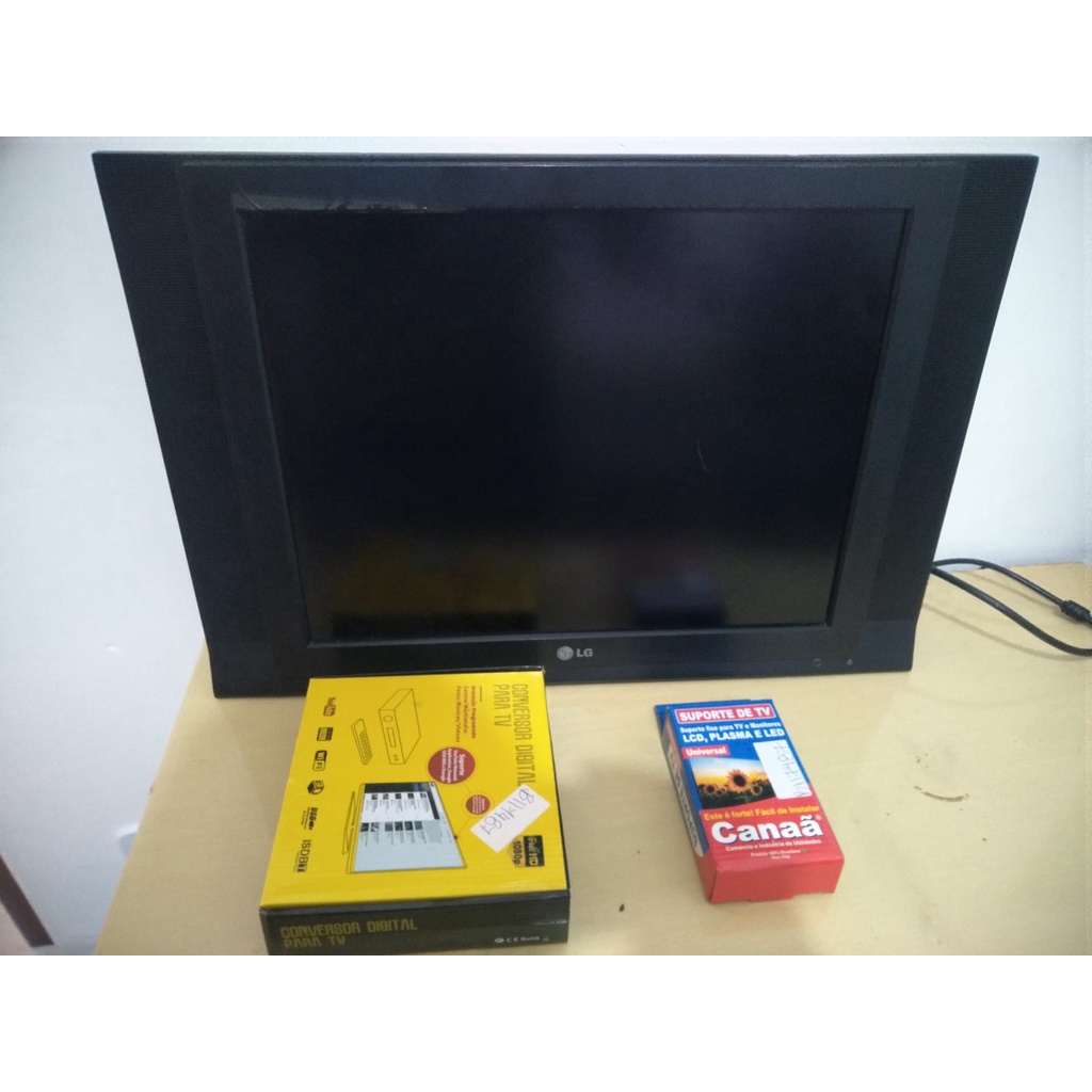 KIT TV LCD LG 20LS1R - 20 Polegadas mais suporte de parede e conversor ...