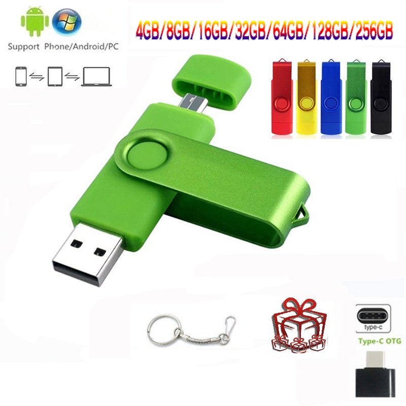 PenDrive 2 em 1 OTG 4GB 8G 16G 32GB pen drive 64GB 128GB 2TB | Shopee Brasil