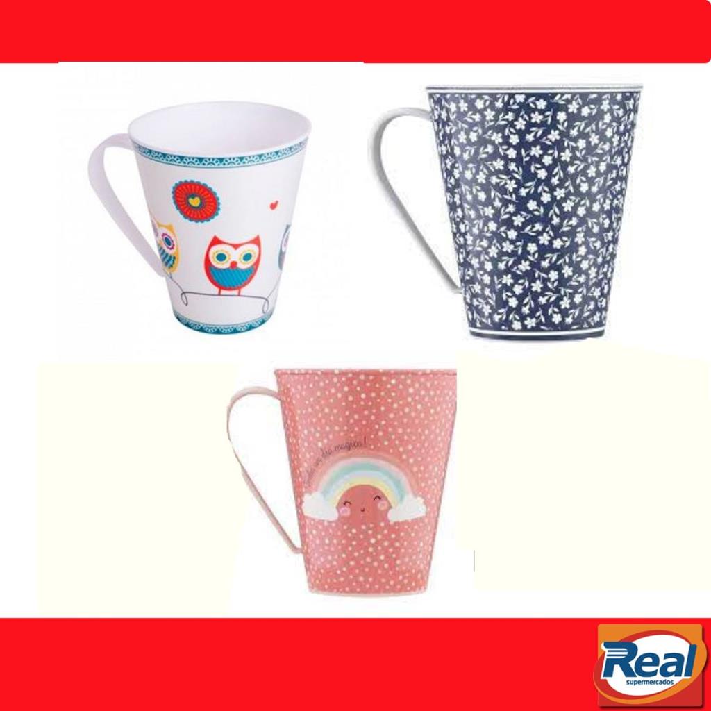 Canecas de Cha, Cafe Decoradas Plasutil 360 ml | Shopee Brasil