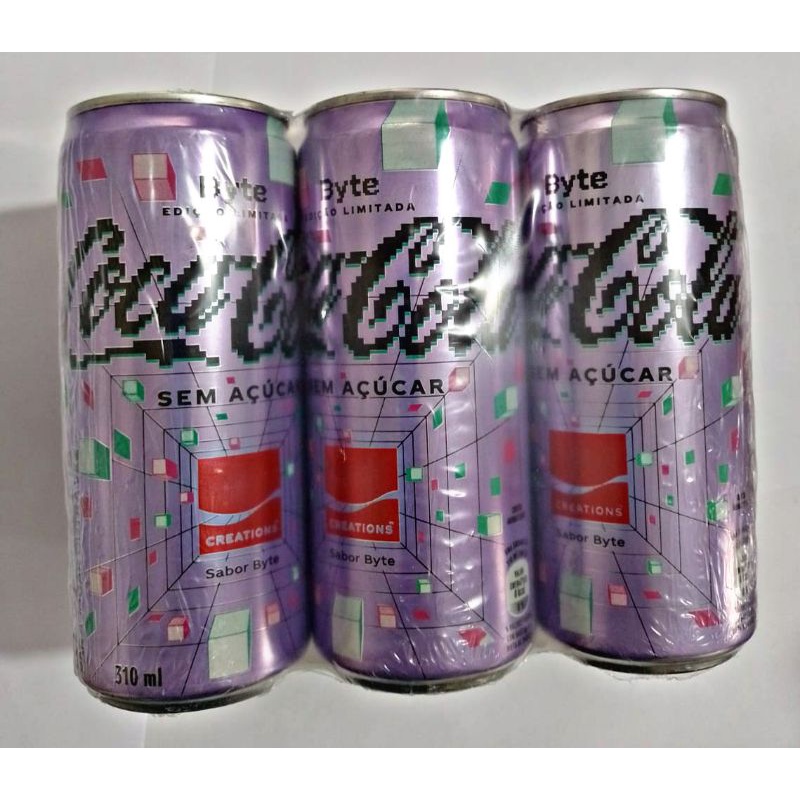 Coca cola Byte (Edição Limitada) Fardo com 6unidade Lata 310ml | Shopee ...