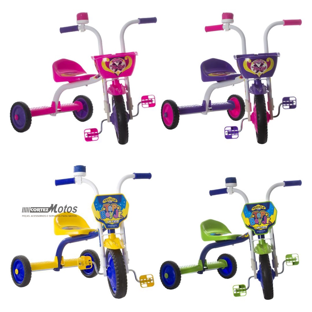 Triciclo Velotrol Infantil Menino Menina Ultra Bikes Kids Criança ...