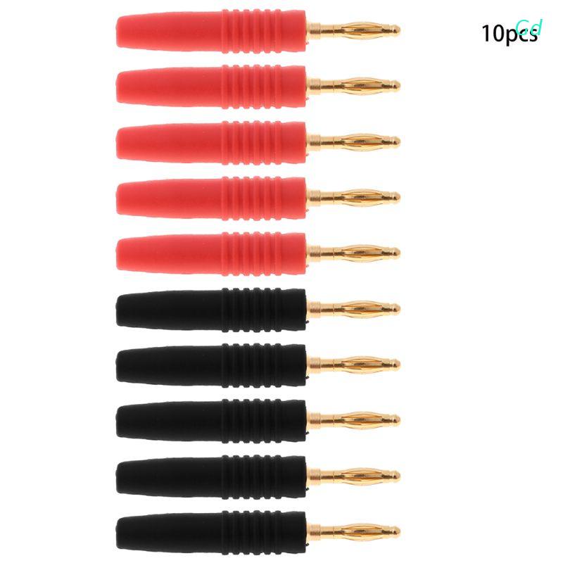Gd 10 Pcs 2mm Tipo Solda Fio Masculino Banana Plug Conector Musical ...