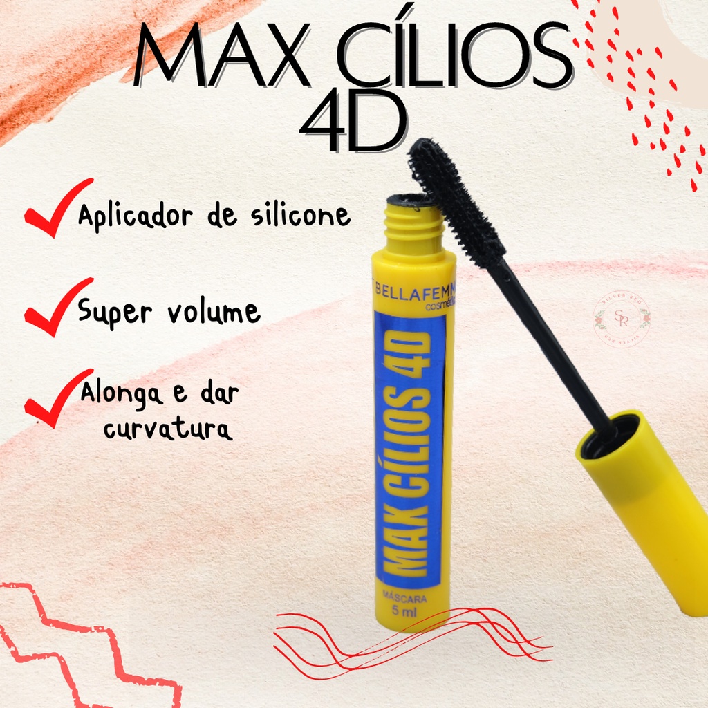 Máscara de cílios 4D- RÍMEL Bella femme. MAIS VOLUME | Shopee Brasil