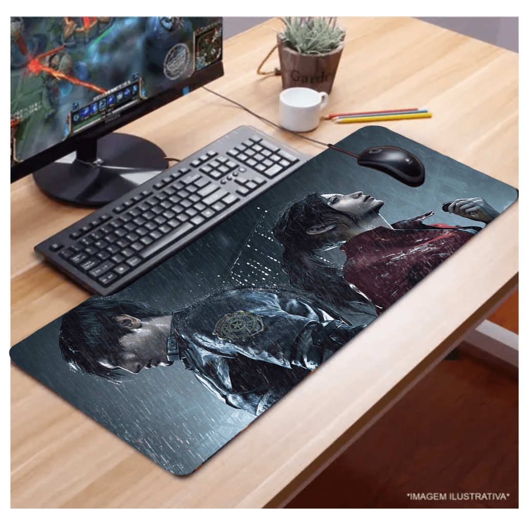 Mouse Pad Gamer resident evil Personalizado 65x32 | Shopee Brasil