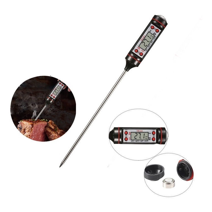 Termometro Culinario Digital Espeto Alimento Cozinha Tp101 | Shopee Brasil