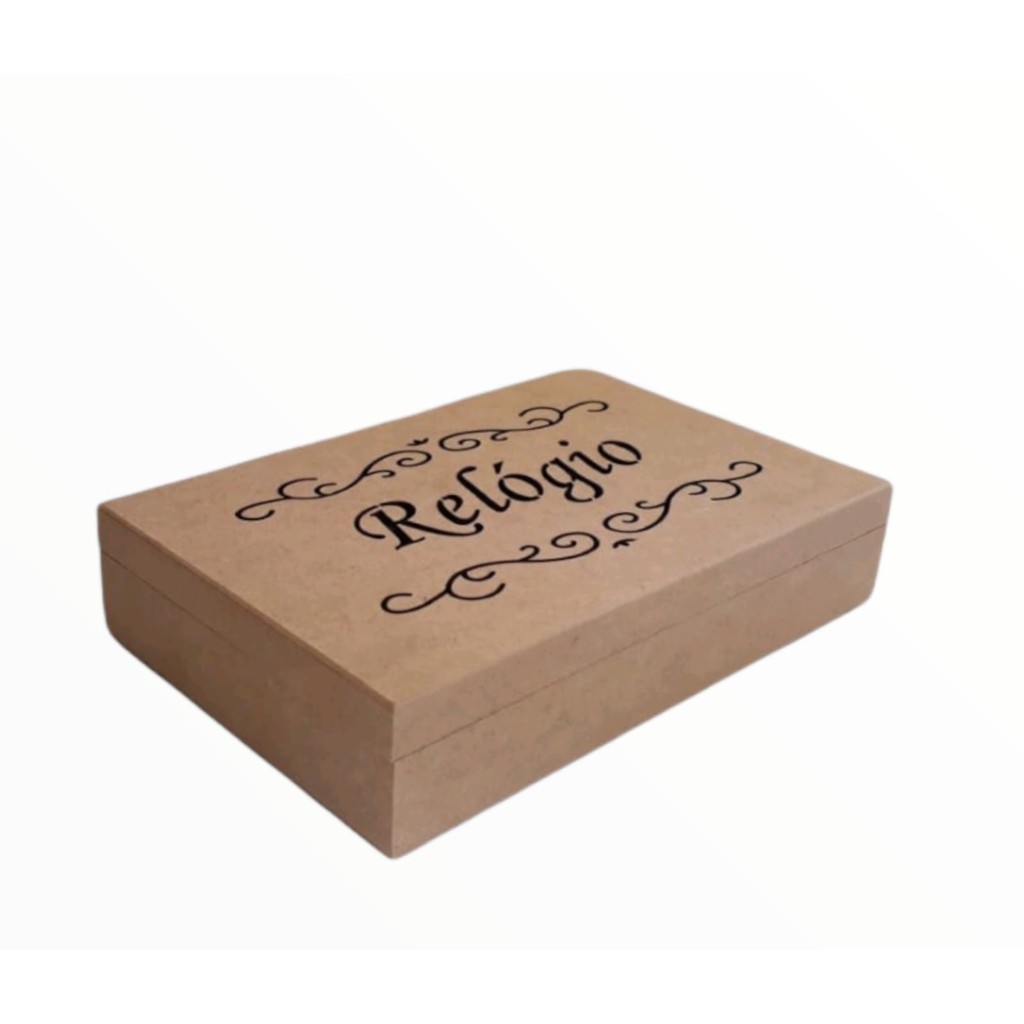 caixa organizadora de relogio vasada em mdf cru | Shopee Brasil