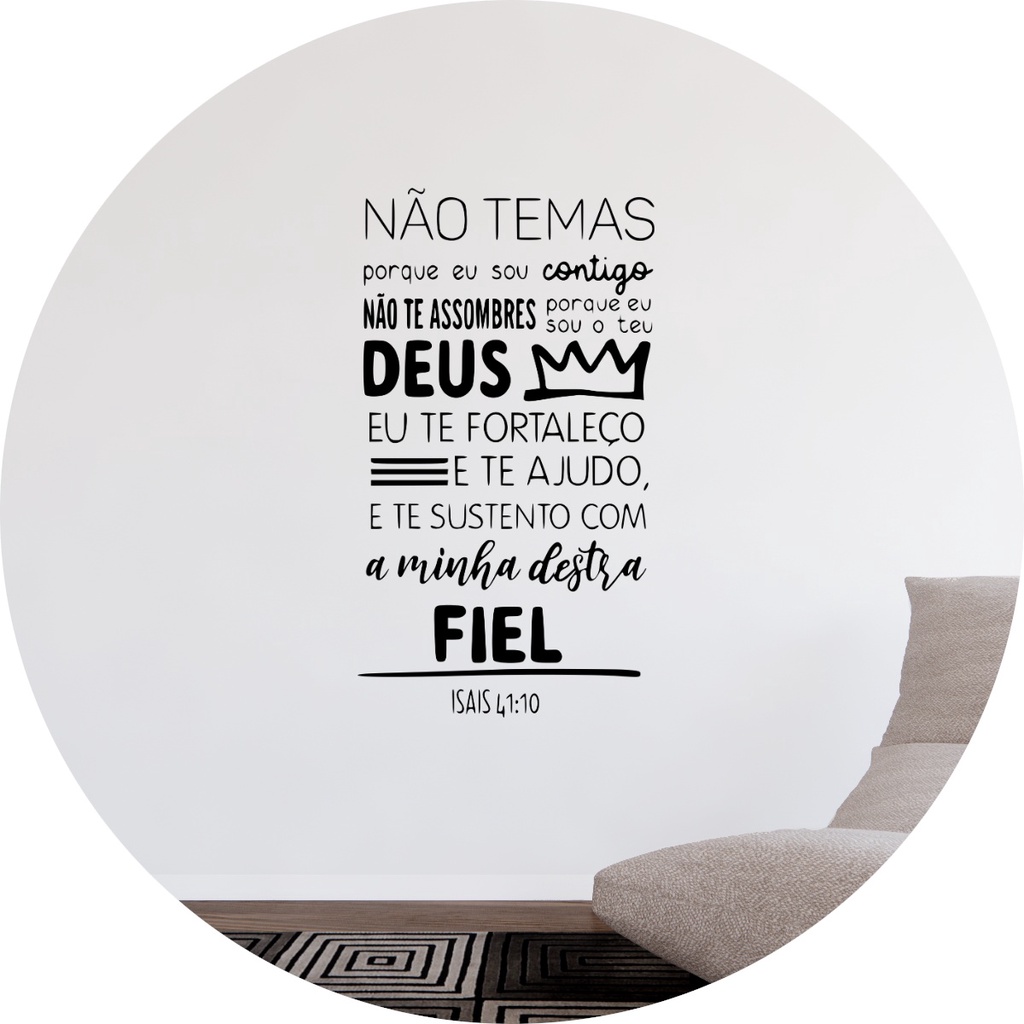 Adesivo Parede Sala Versiculo Isais 41:10 Não Temas | Shopee Brasil