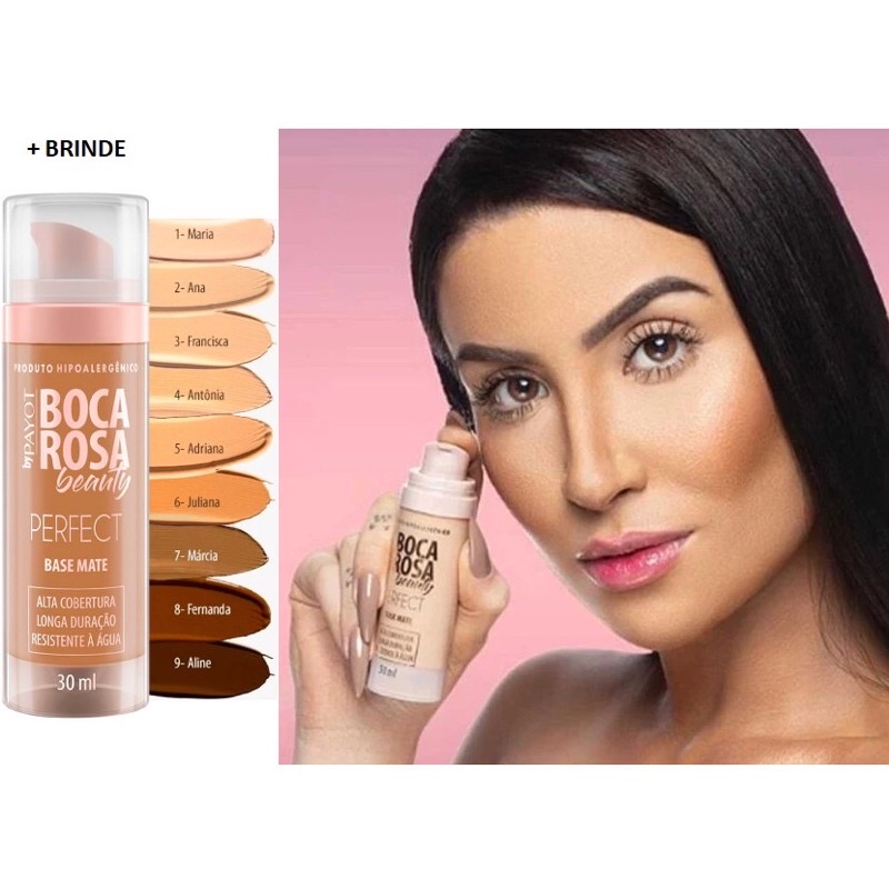 BASE LÍQUIDA BOCA ROSA MATTE HD | Shopee Brasil