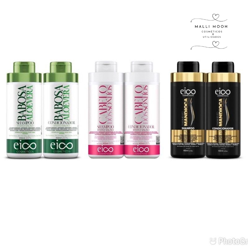 Kit Eico Shampoo de 450ml e Condicionador de 450ml Eico Cosméticos ...