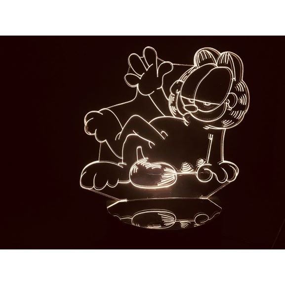 Luminária Led 3d Gato Garfield Lasanha | Shopee Brasil